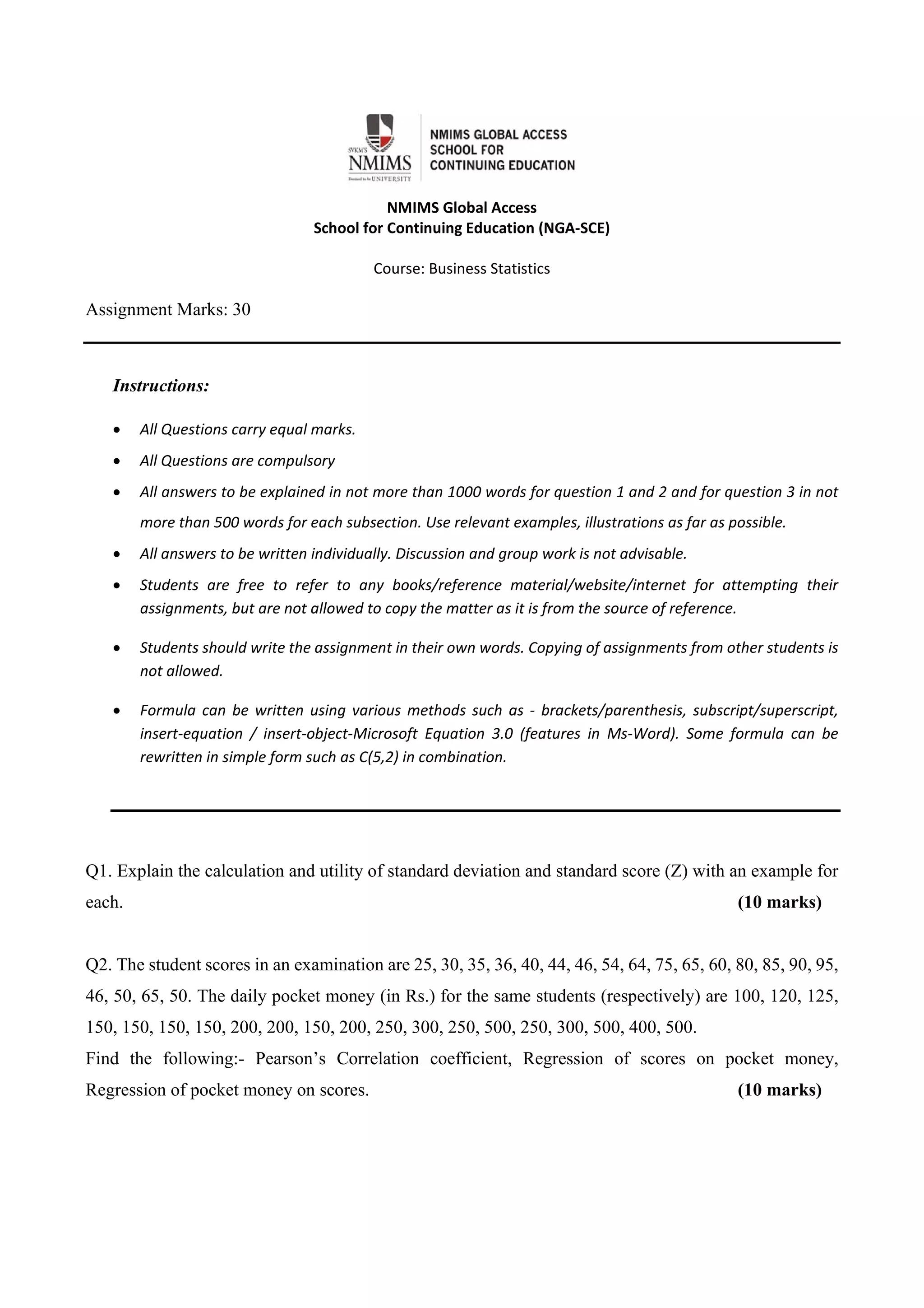 Nmims 2016 MBA questions | PDF
