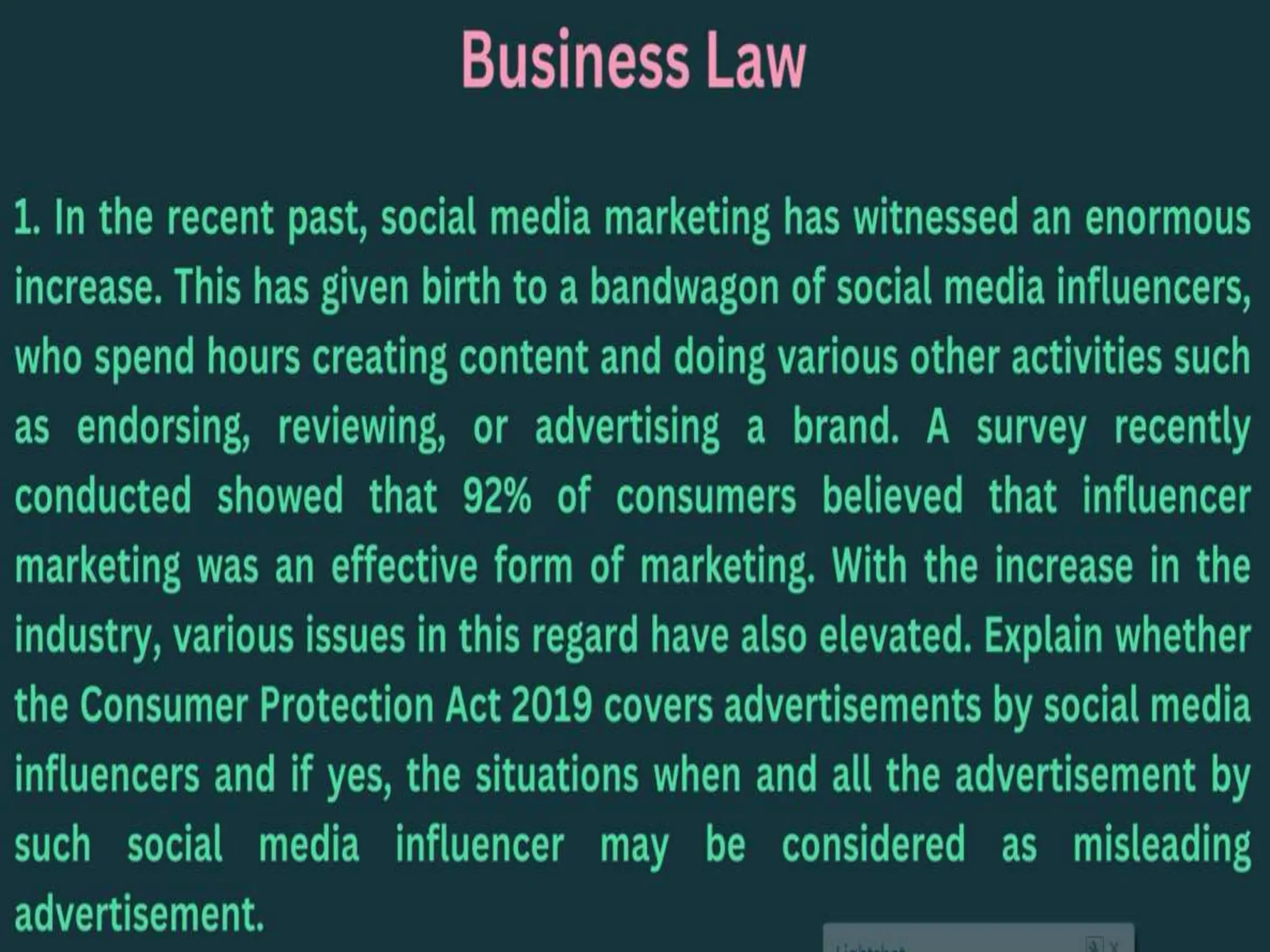 NMIMS 2024 Unique Assignments - Business Law.pptx