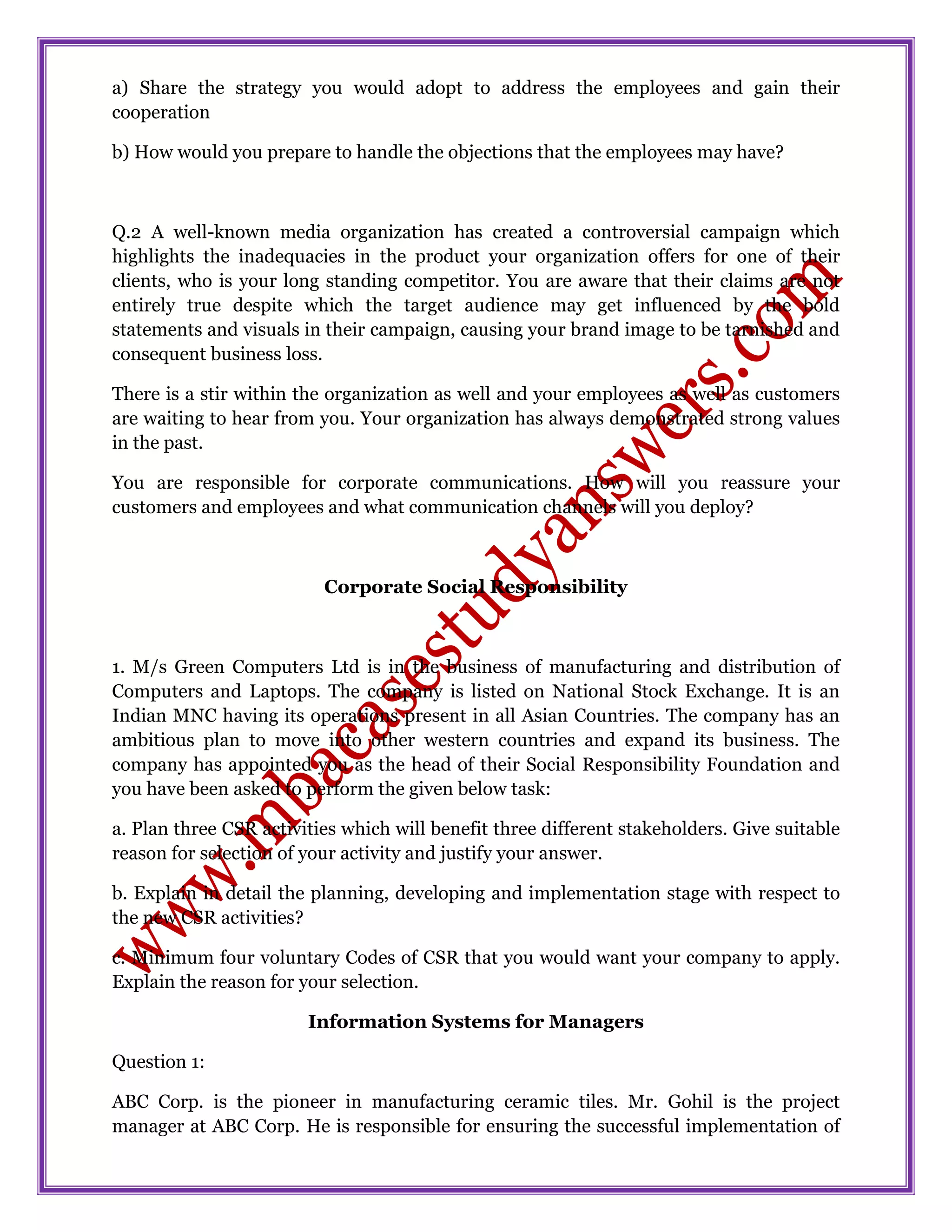 Nmims answer sheets | PDF