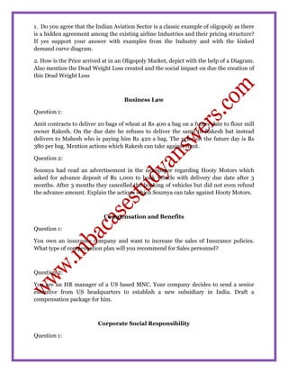 Nmims answer sheets | PDF