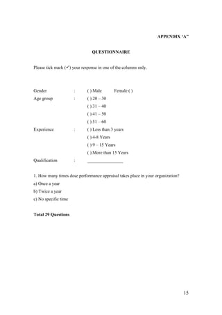 NMIMS Approved 2023 Project Sample - Performance Appraisal Method at ...