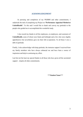 NMIMS Approved 2023 Project Sample - Performance Appraisal Method at ...