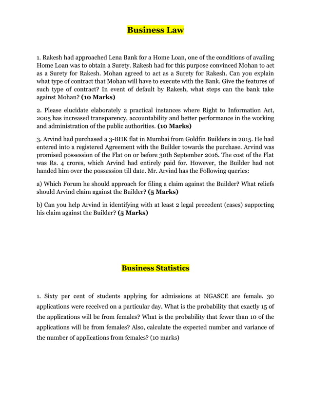 Nmims assignment answer sheets | PDF