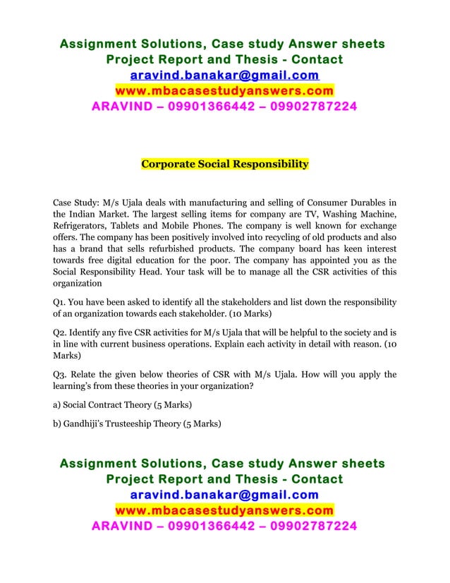 Nmims assignment answer sheets | PDF