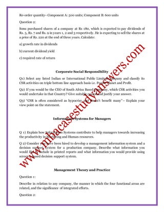 Nmims assignment answer sheets 9902787224 | DOCX | Human Resources | Business