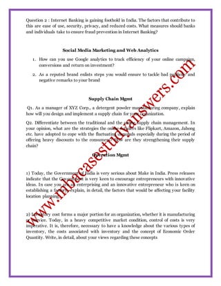 Nmims assignment answer sheets 9902787224 | PDF