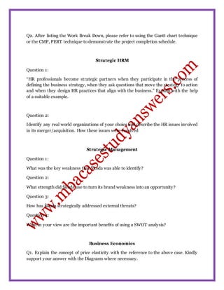 Nmims assignment answer sheets 9902787224 | DOCX | Human Resources | Business