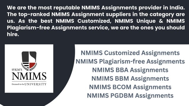 NMIMS assignment solutions - NMIMS assignment guidance - NMIMS assignment editing.pdf