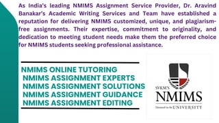 NMIMS assignment writing services - NMIMS Plagiarism-free Assignments.pdf