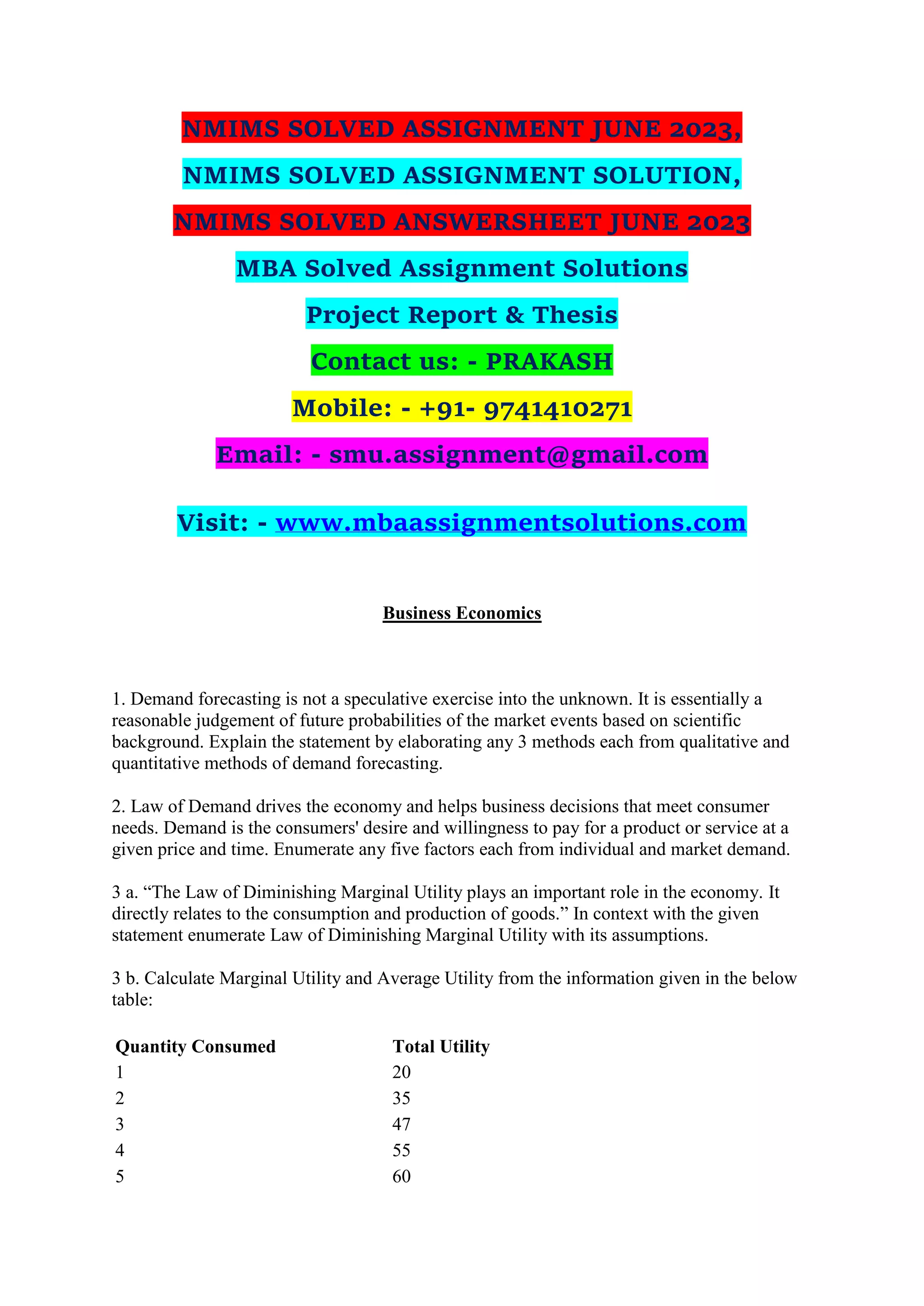 NMIMS CUSTOMIZED ASSIGNMENT JUNE 2023 | PDF