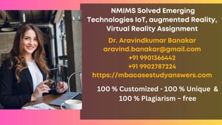 NMIMS Customized Emerging Technologies IoT, augmented Reality, Virtual ...