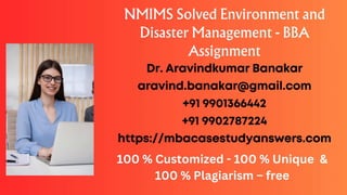 NMIMS Customized Environment and Disaster Management - BBA Assignment.pdf