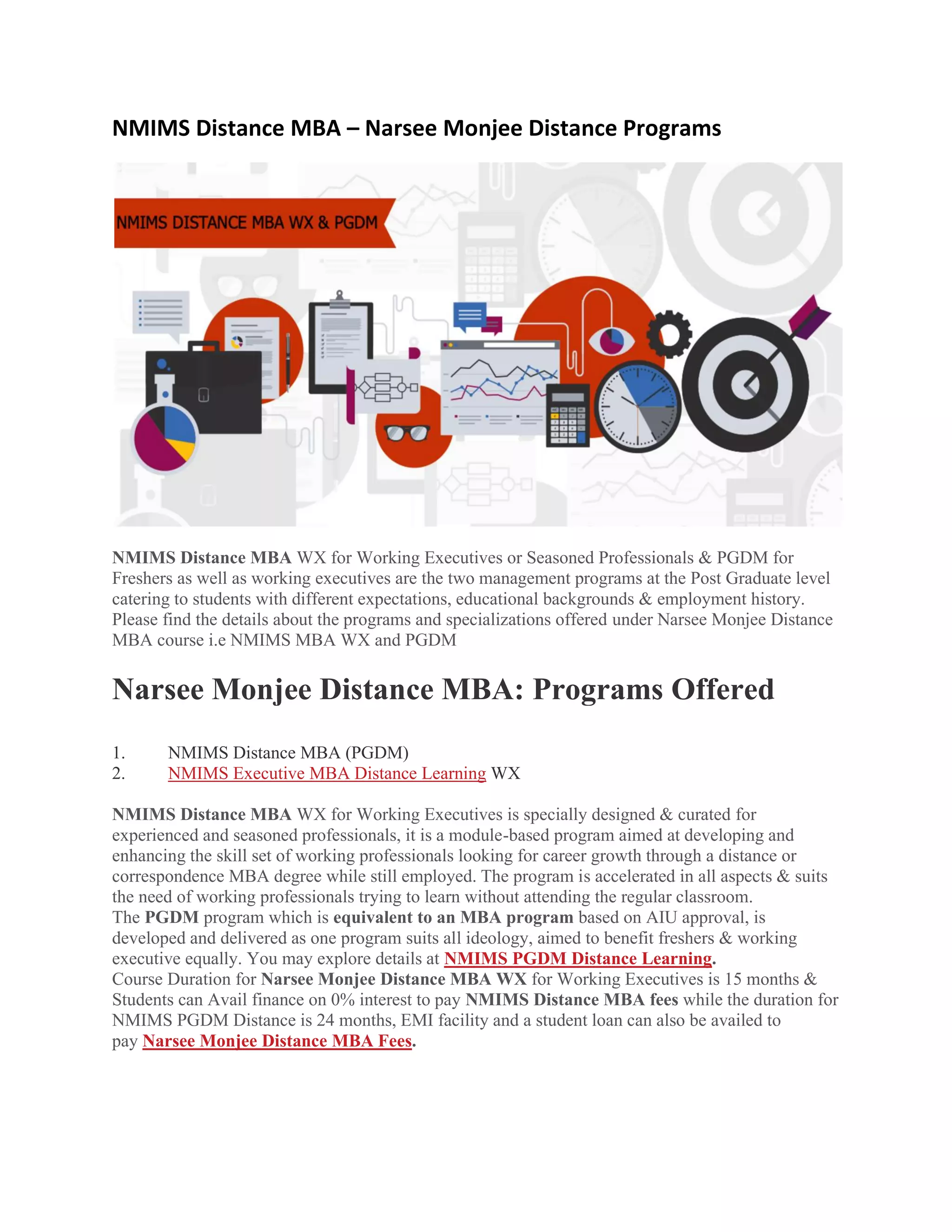 Nmims distance mba | PDF