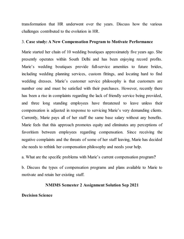 NMIMS Semester 2 Assignment Solution Sep 2021 | PDF