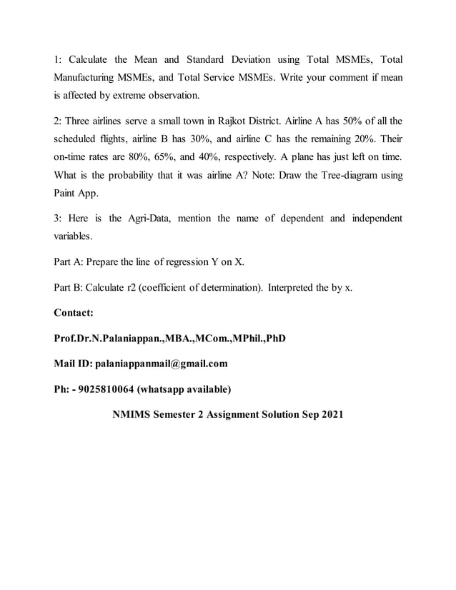 NMIMS Semester 2 Assignment Solution Sep 2021 | PDF