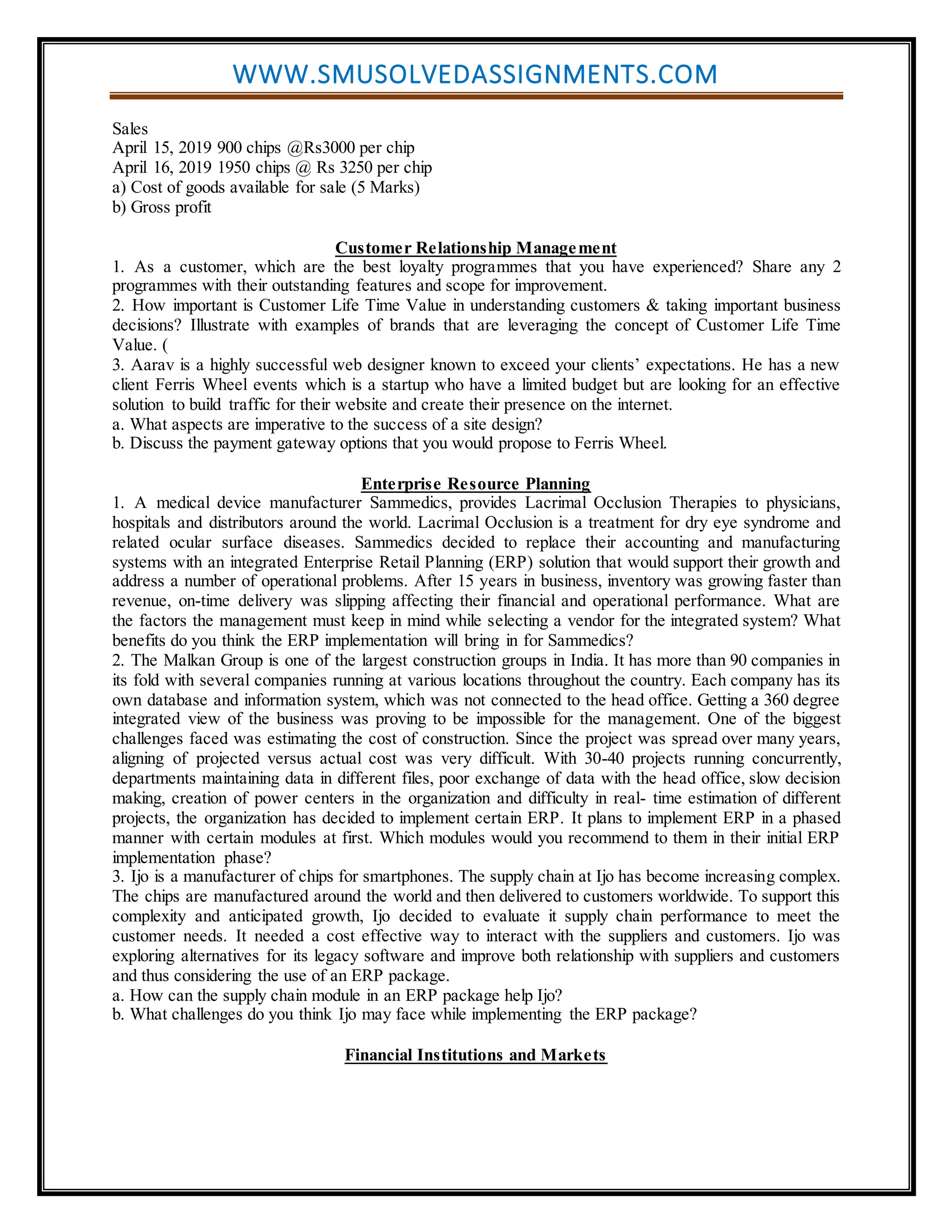 Nmims solved assignment june 2019 | PDF