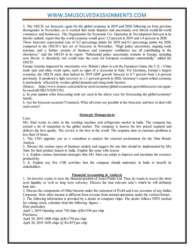 Nmims solved assignment june 2019 | PDF