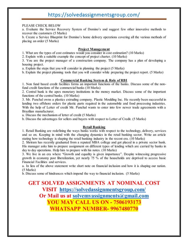 Nmims solved assignments 9967480770 | PDF
