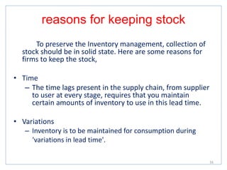 Inventory management | PPTX