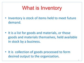 Inventory management | PPTX