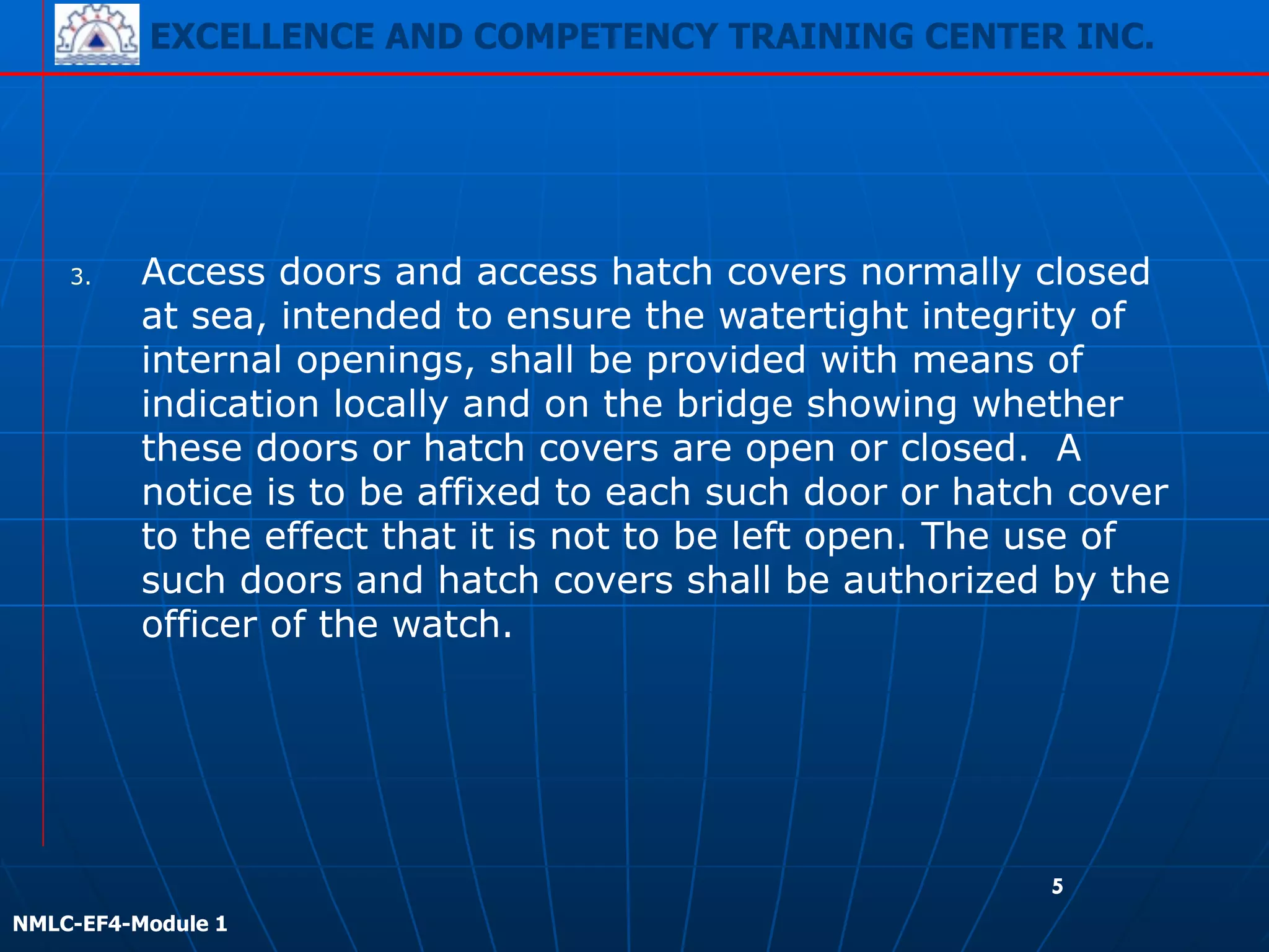 Nmlc ef4 module1 day02 watertight integrity | PDF
