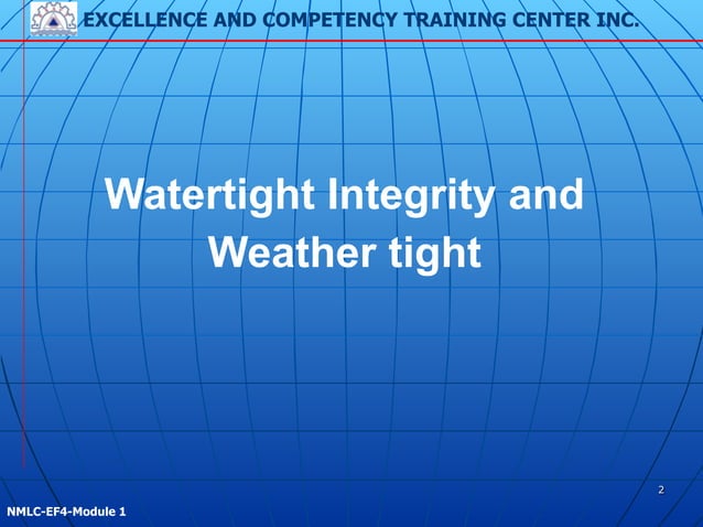 Nmlc ef4 module1 day02 watertight integrity | PDF