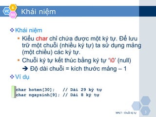 Nmlt C09 Chuoi Ky Tu | PPT