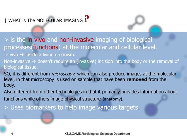 molecular imaging with PET & SPECT | PPT