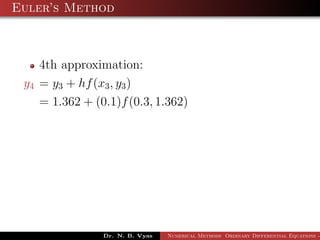 Numerical Methods - Oridnary Differential Equations - 2 | PPT