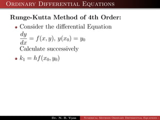 Numerical Methods - Oridnary Differential Equations - 3 | PPT | Free Download