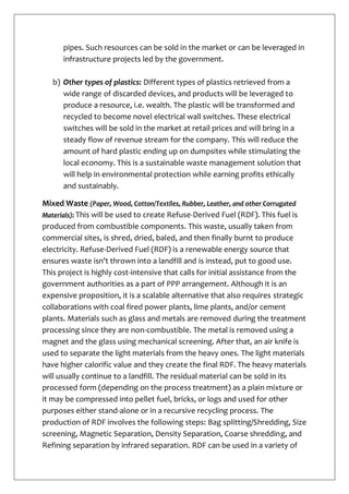 Proposal and Plan for Waste to Wealth Scheme - BCS 09 Final | PDF