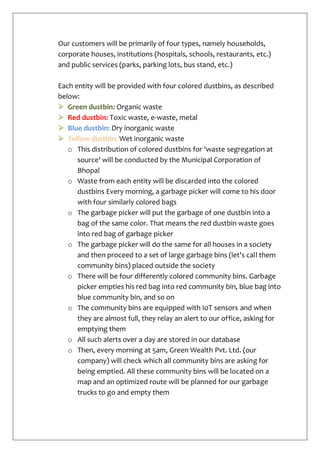 Proposal and Plan for Waste to Wealth Scheme - BCS 09 Final | PDF