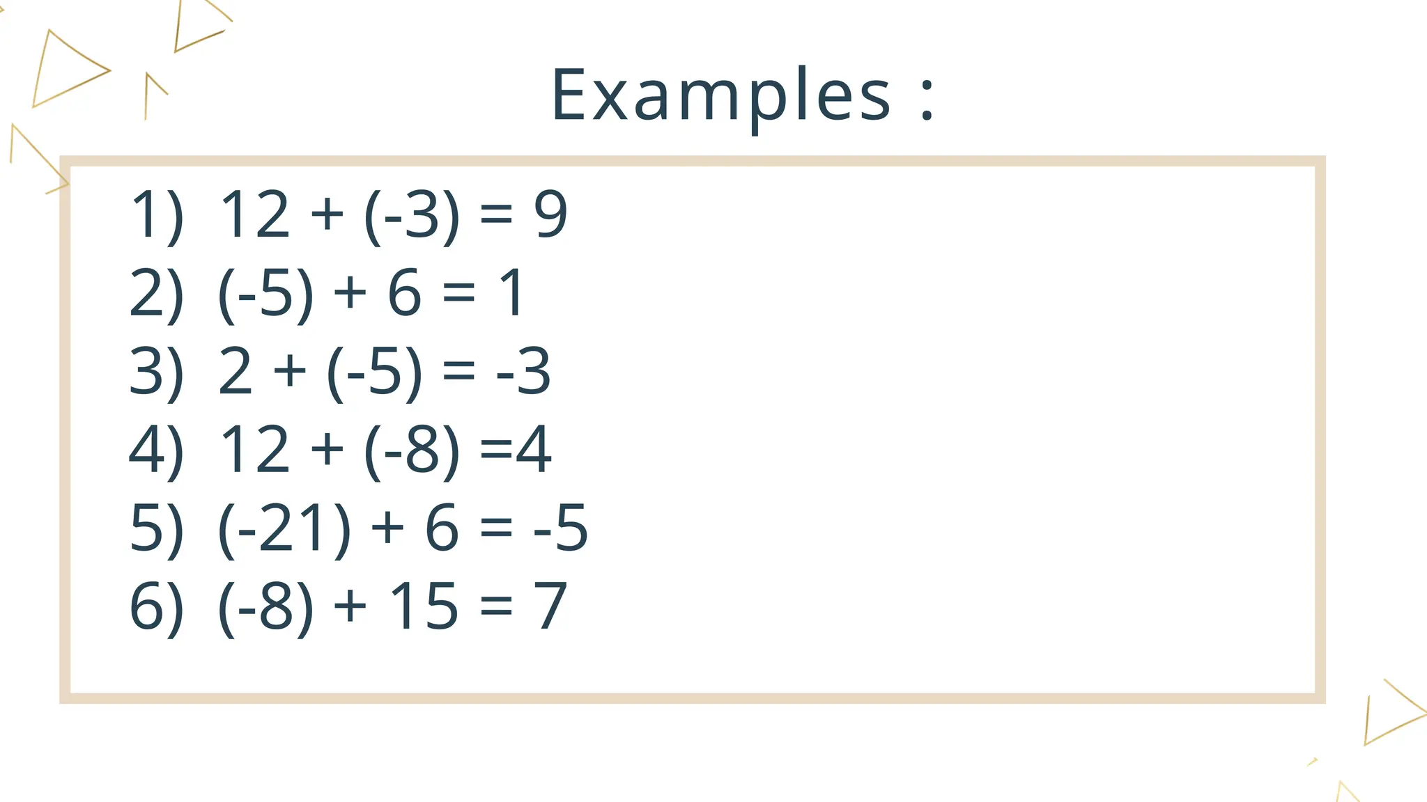National Mathematics Program Activity Adding Integers | PPTX