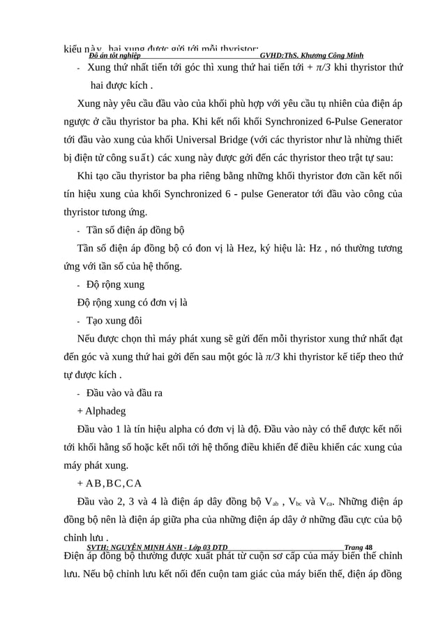 Đồ án Mô phỏng hệ chỉnh lưu thyristor động cơ 1 chiều.pdf