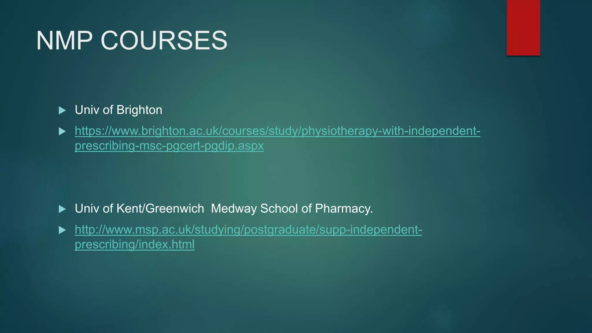 Non medical prescribing in MSK Physiotherapy | PPTX