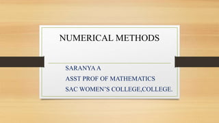NUMERICAL METHOD'S | PPTX