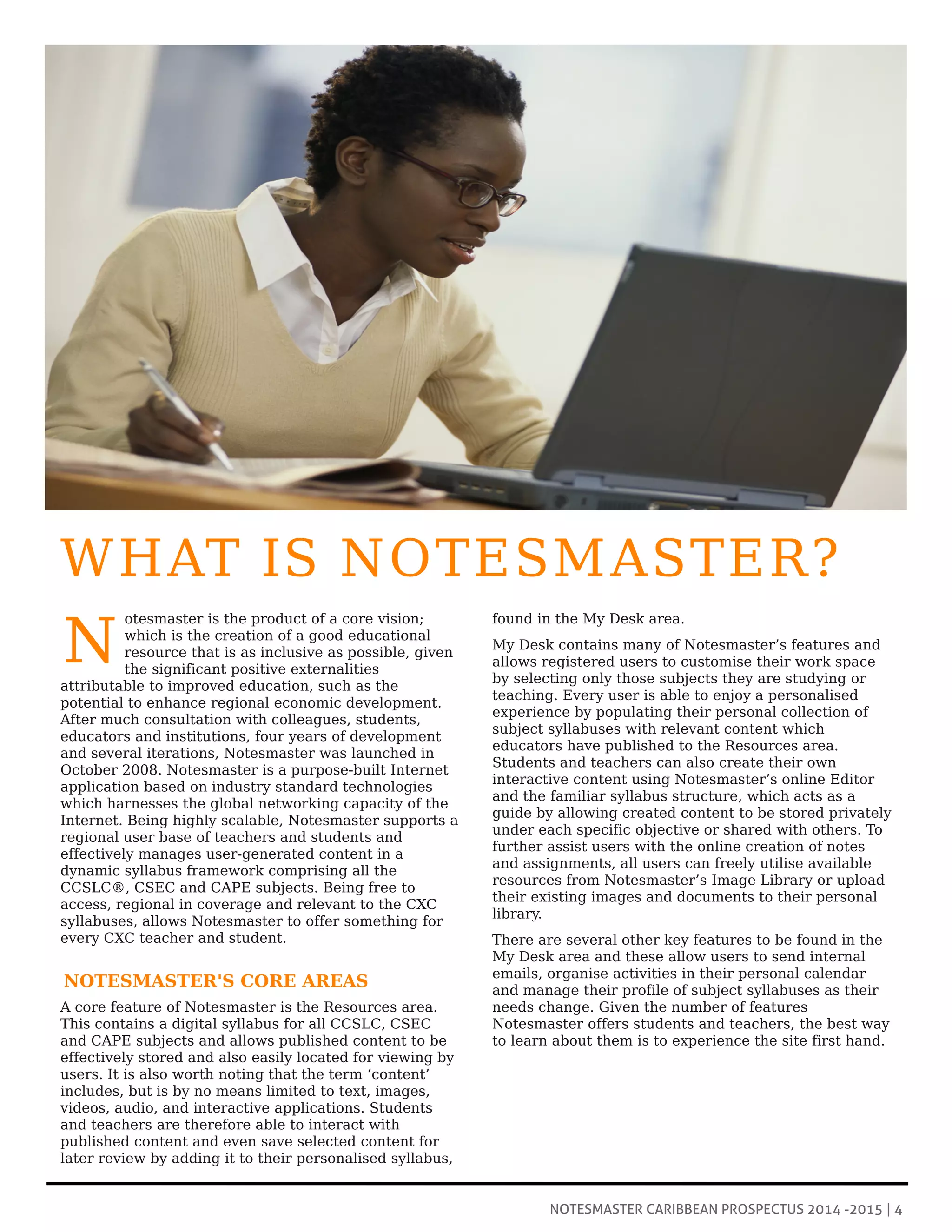 Notesmaster Prospectus 2014 2015 | PDF