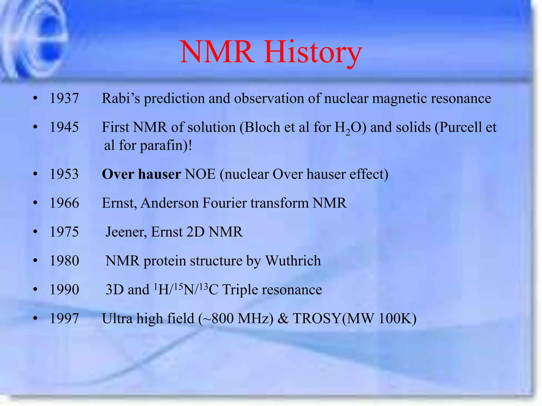 Nuclear Magnetic Resonance Spectroscopy | PPTX