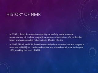 NMR, principle and instrumentation by kk sahu sir | PPTX