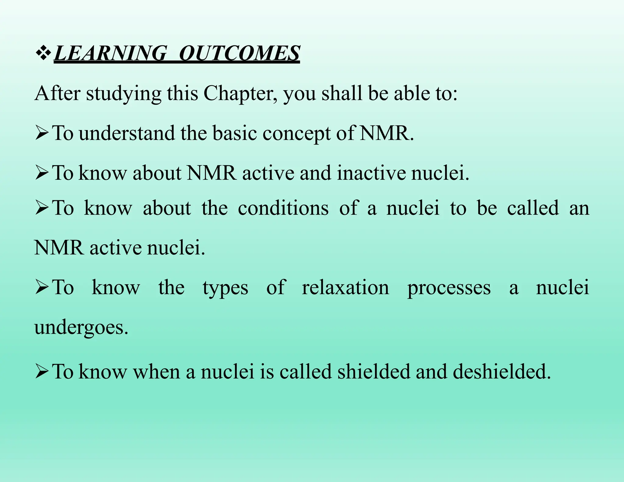 NUCLEAR MAGNETIC RESONANCE SPECTROSCOPY(NMR) | PPTX