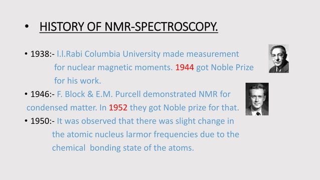 Nmr spectroscopy:- An overview and its principle | PPTX
