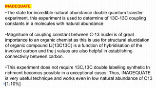 2D NMR 2D nmr hetcor and inadequate technique | PPTX