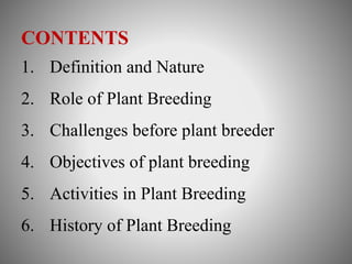 Plant breeding, its objective and historical development- pre and post ...