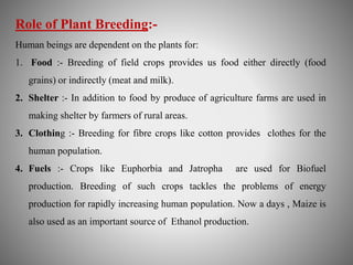 Plant breeding, its objective and historical development- pre and post ...