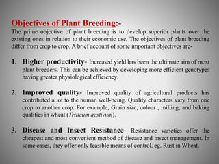 Plant breeding, its objective and historical development- pre and post ...