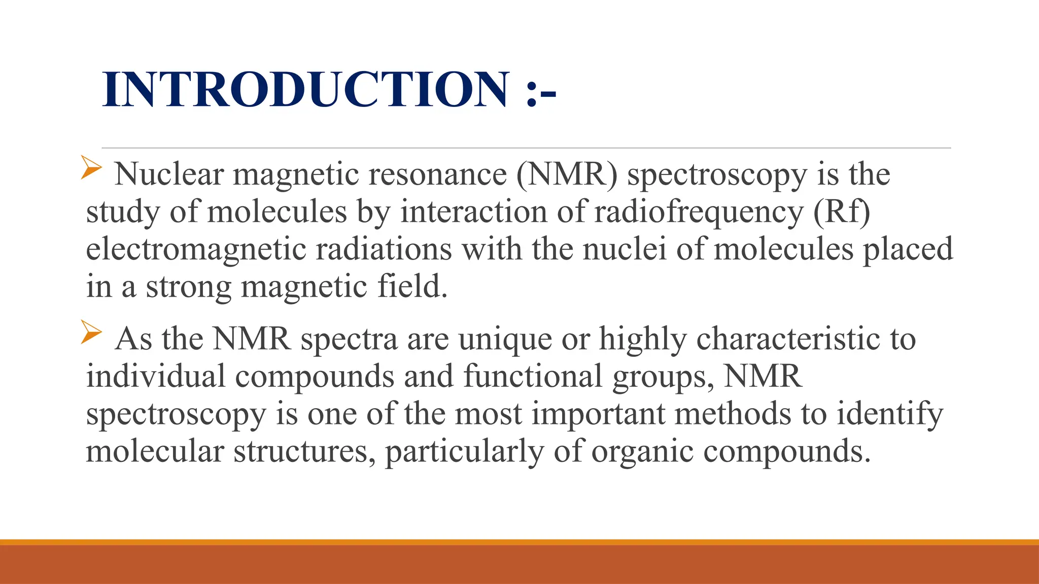 Nuclear magnetic resonance(NMR) and chemical shift | PPTX