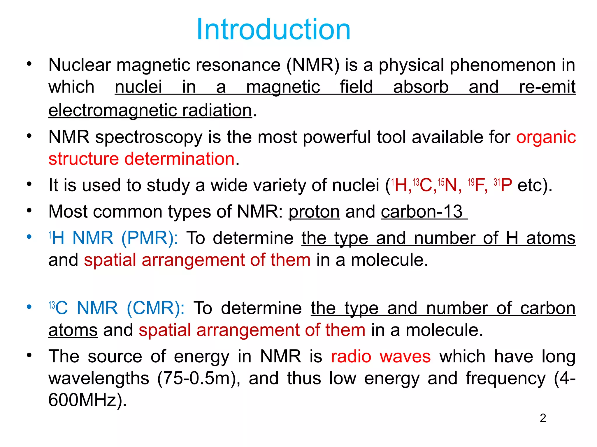 NMR SPECTROSCOPY AND SOME PROBLEMS BASED ON IT | PPT