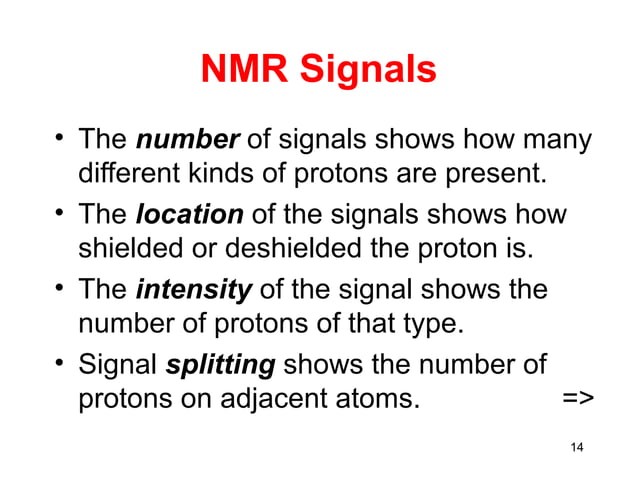 NMR SPECTROSCOPY AND SOME PROBLEMS BASED ON IT | PPT | Chemistry | Science