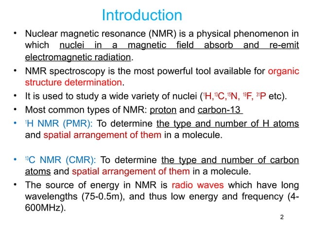 NMR SPECTROSCOPY AND SOME PROBLEMS BASED ON IT | PPT | Chemistry | Science