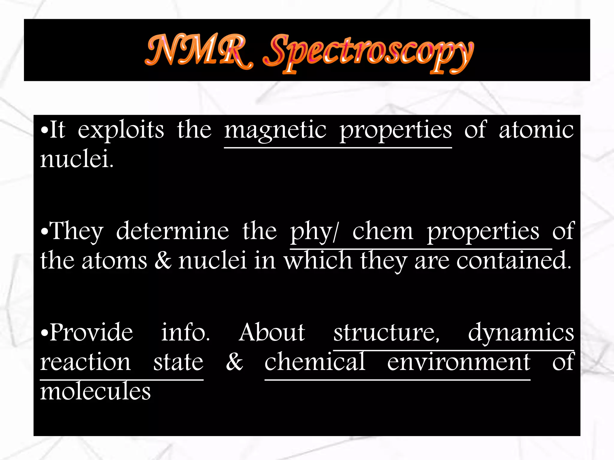 NMR AND MASS SPECTROSCOPY | PPTX